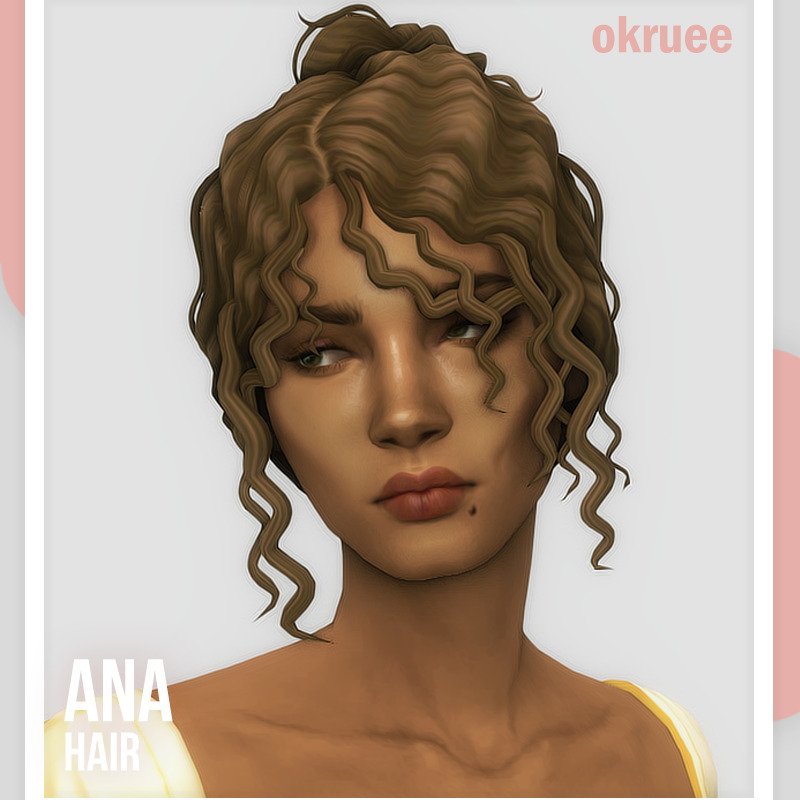 Ana Hair Okruee Cc Sims Par Whoisrue